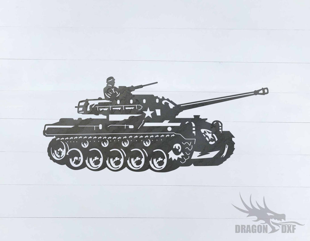 Tank Design 4 - DXF Download — DragonDXF