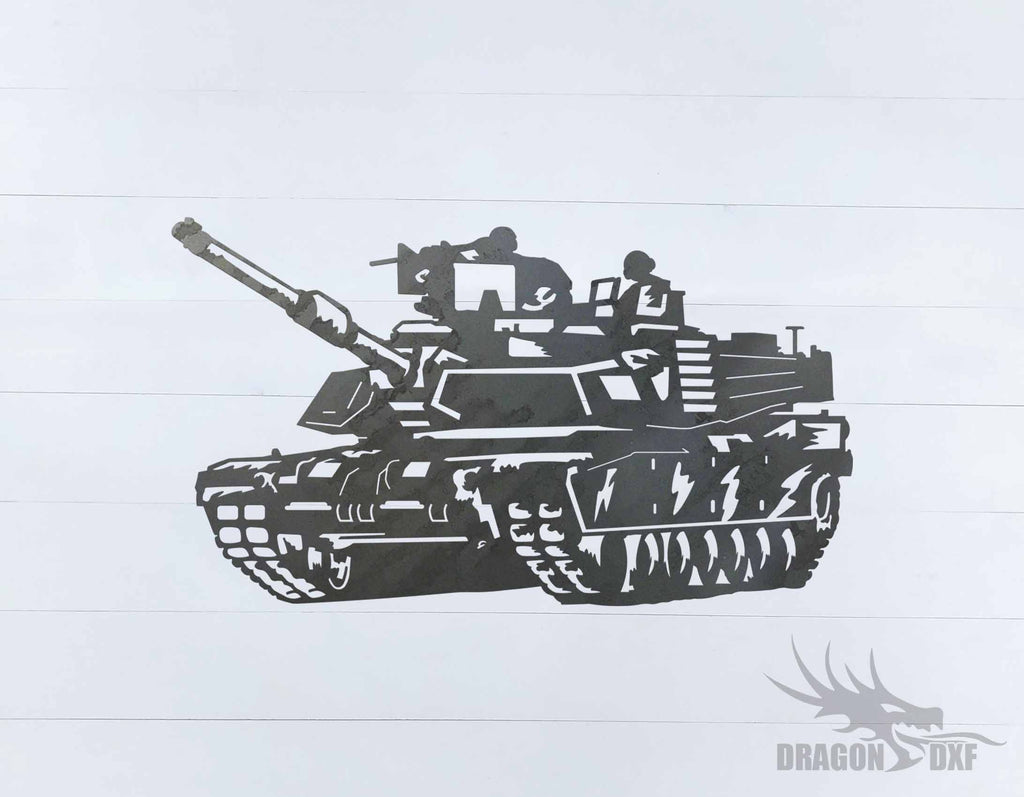 Tank Design 5 - DXF Download — DragonDXF