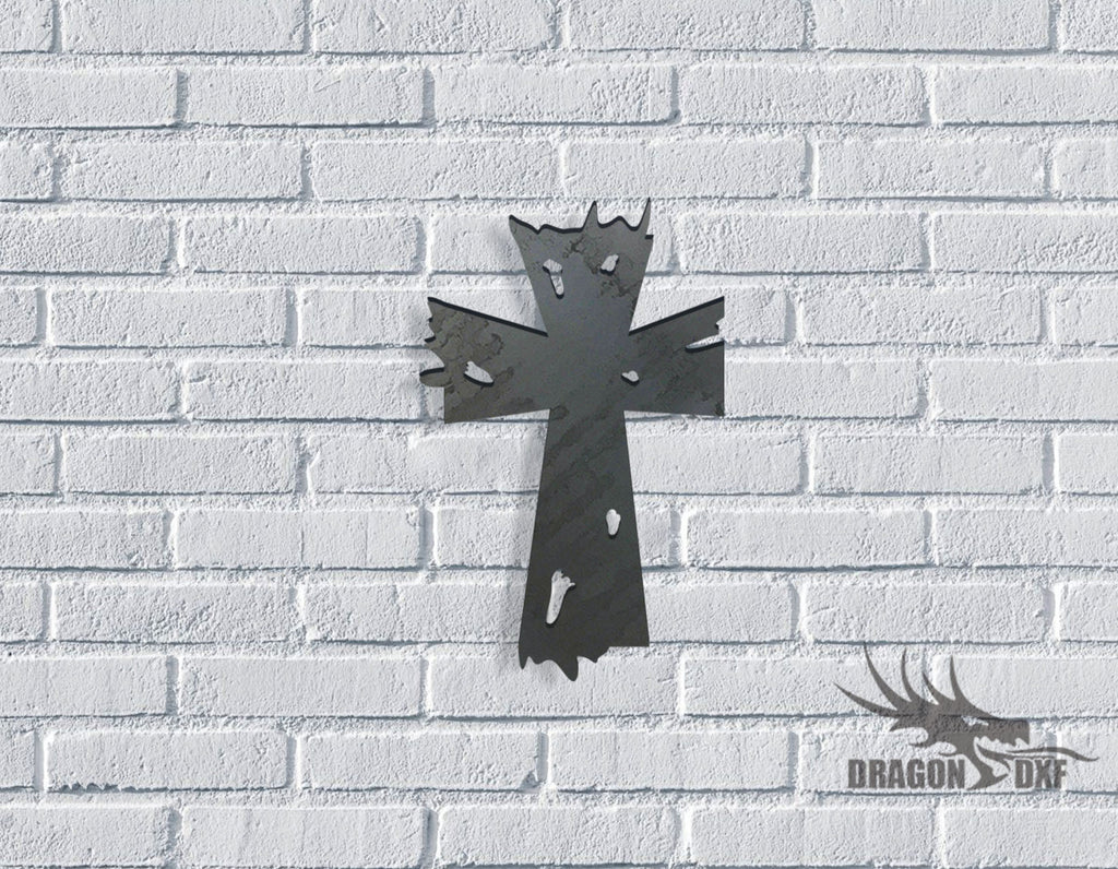 Tattered Cross - Old Rugged Cross 3 - DXF Download — DragonDXF