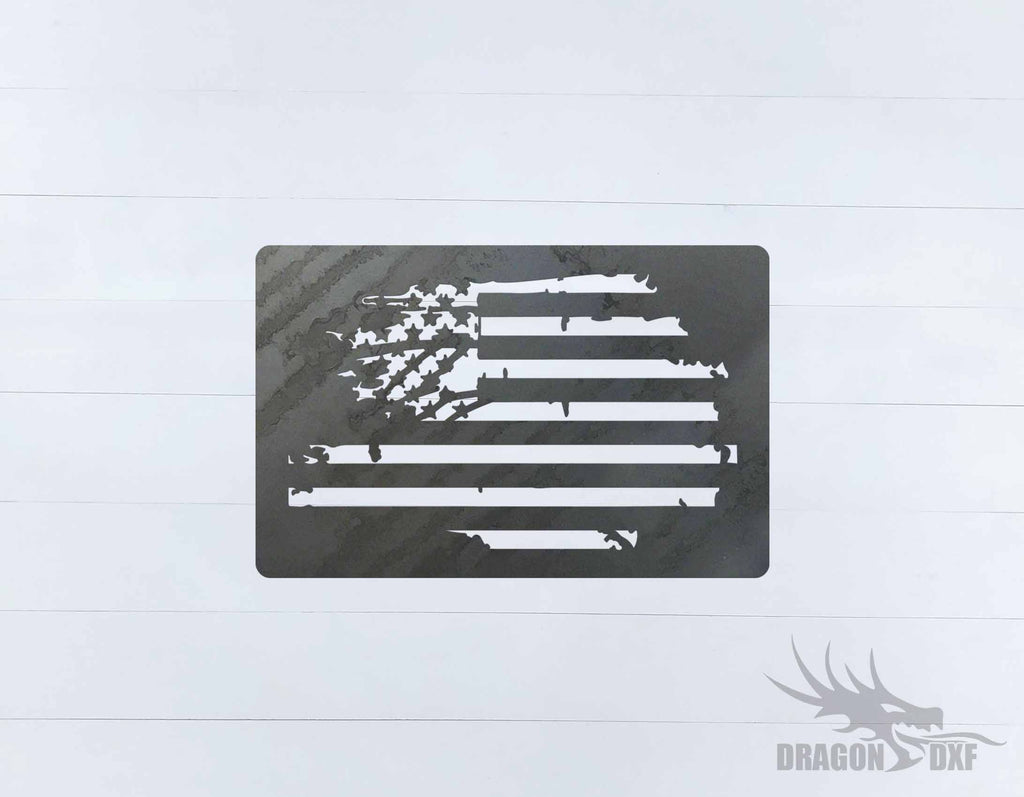 Tattered Flag Design 26 - DXF Download — DragonDXF