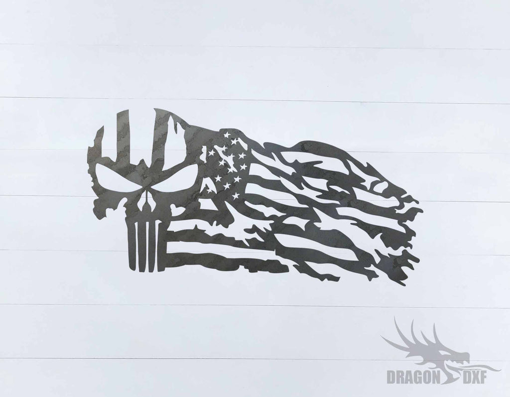 Tattered Flag Design 7 - DXF Download — DragonDXF