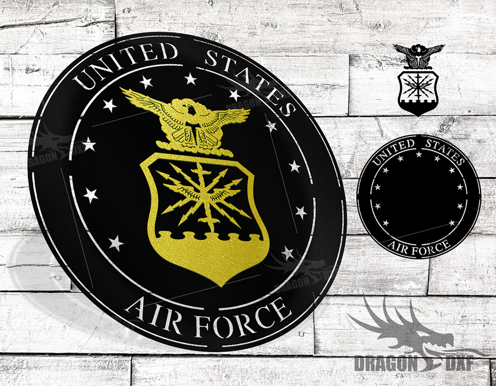 2 Layer - United States Air Force Logo - DXF Download — DragonDXF