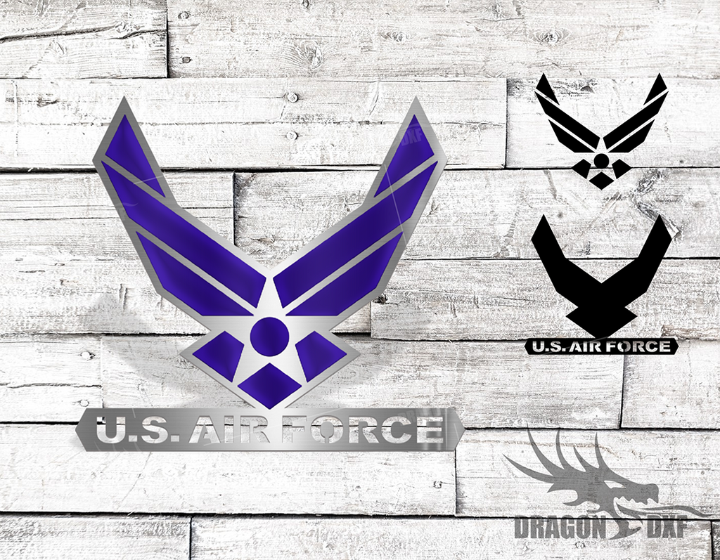 2 Layer - US Air Force Logo - DXF Download — DragonDXF