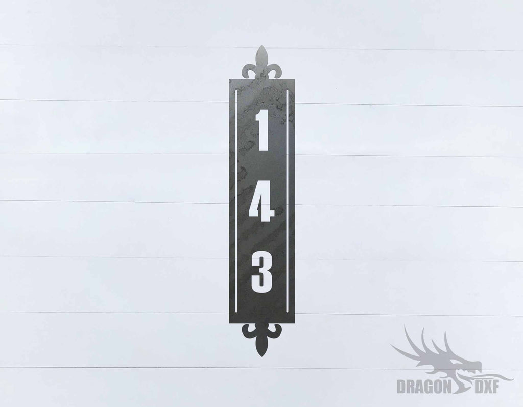 Vertical Address Sign 1 - DXF Download — DragonDXF