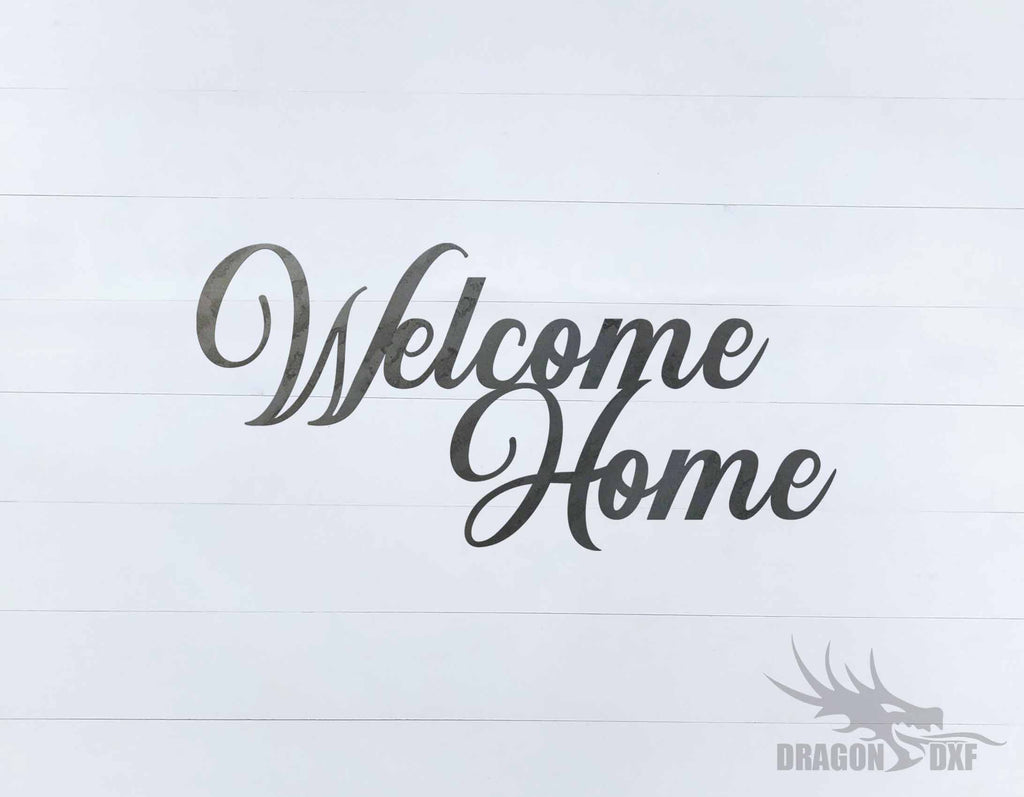 Welcome Home Design 2 - DXF Download — DragonDXF