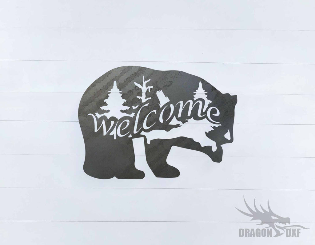 Welcome Sign 35 - DXF Download — DragonDXF