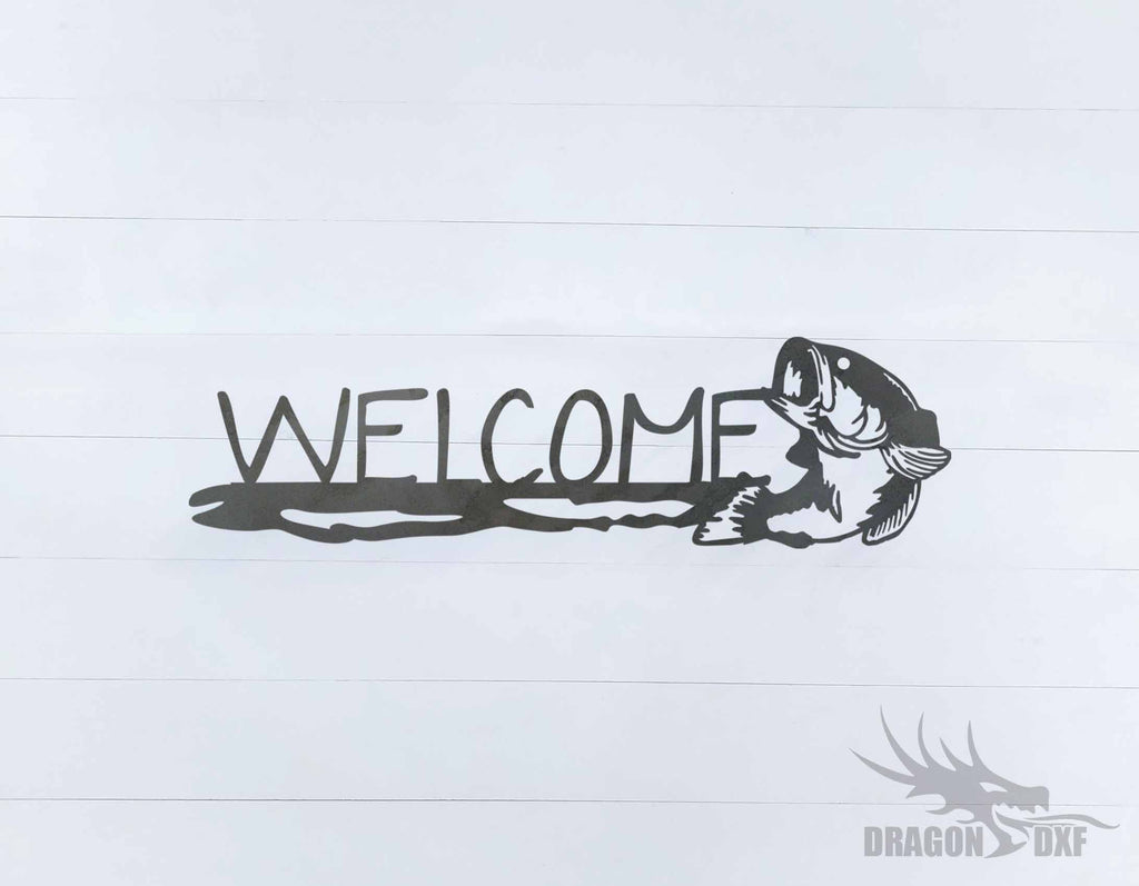 Welcome Sign 42 - DXF Download — DragonDXF