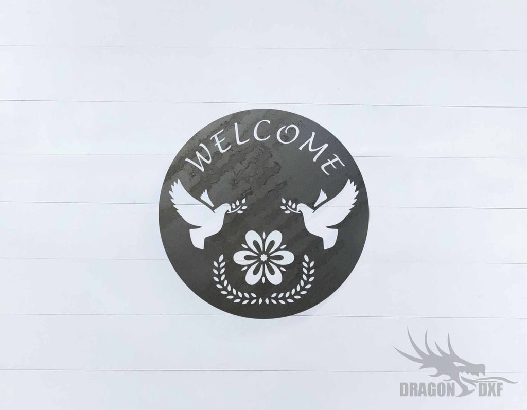 Welcome Sign 4 - DXF Download — DragonDXF
