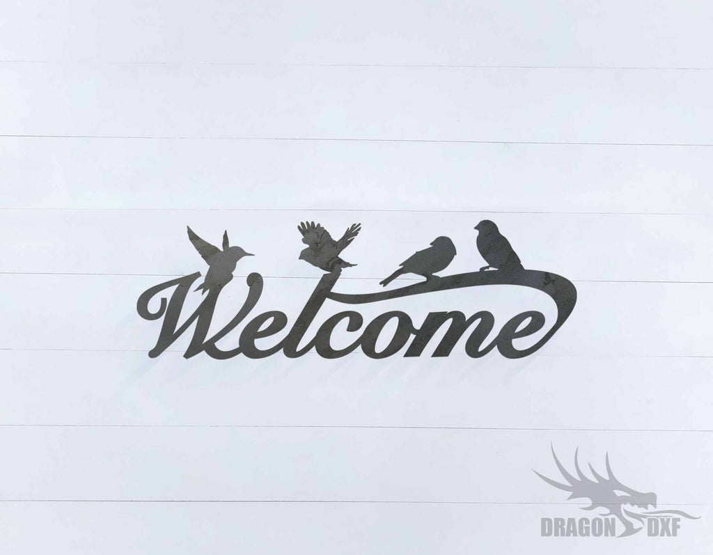 Welcome Sign 5 - DXF Download — DragonDXF