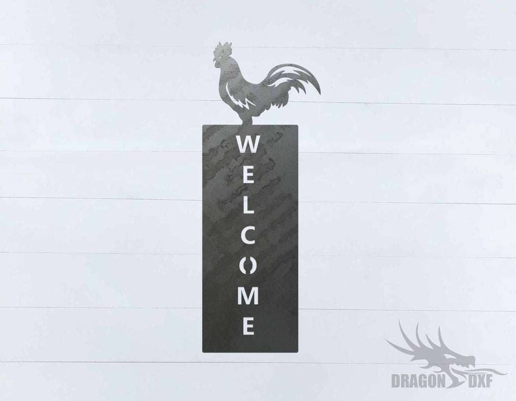 Welcome Sign 63 - DXF Download — DragonDXF