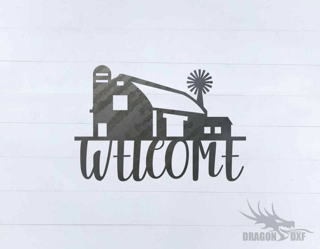 Welcome Sign 66 - DXF Download — DragonDXF