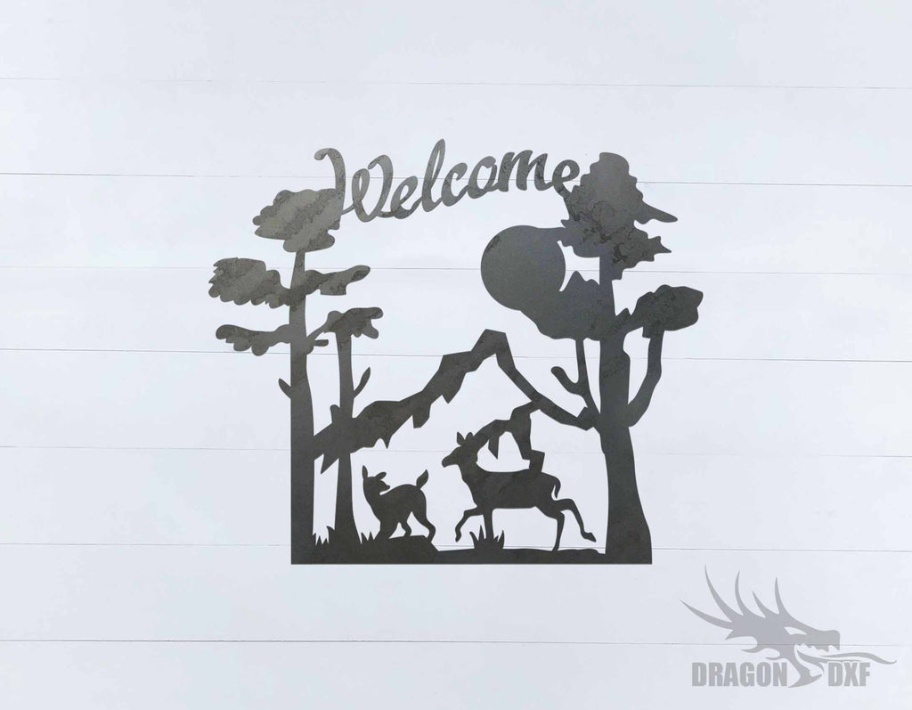 Welcome Sign 84 - DXF Download — DragonDXF