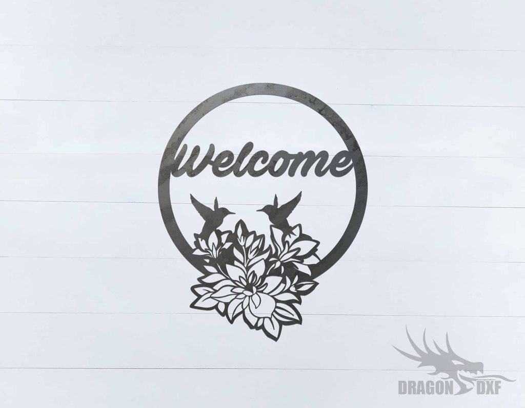 Welcome Sign 88 - DXF Download — DragonDXF