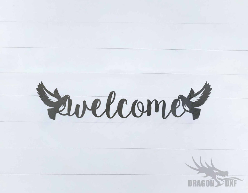 Welcome Sign 9 - DXF Download — DragonDXF
