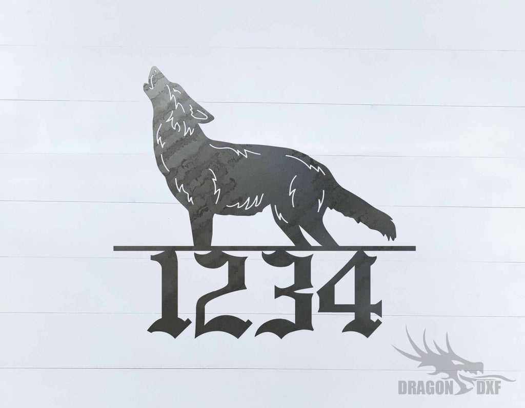 Wolf Home Number - DXF Download — DragonDXF