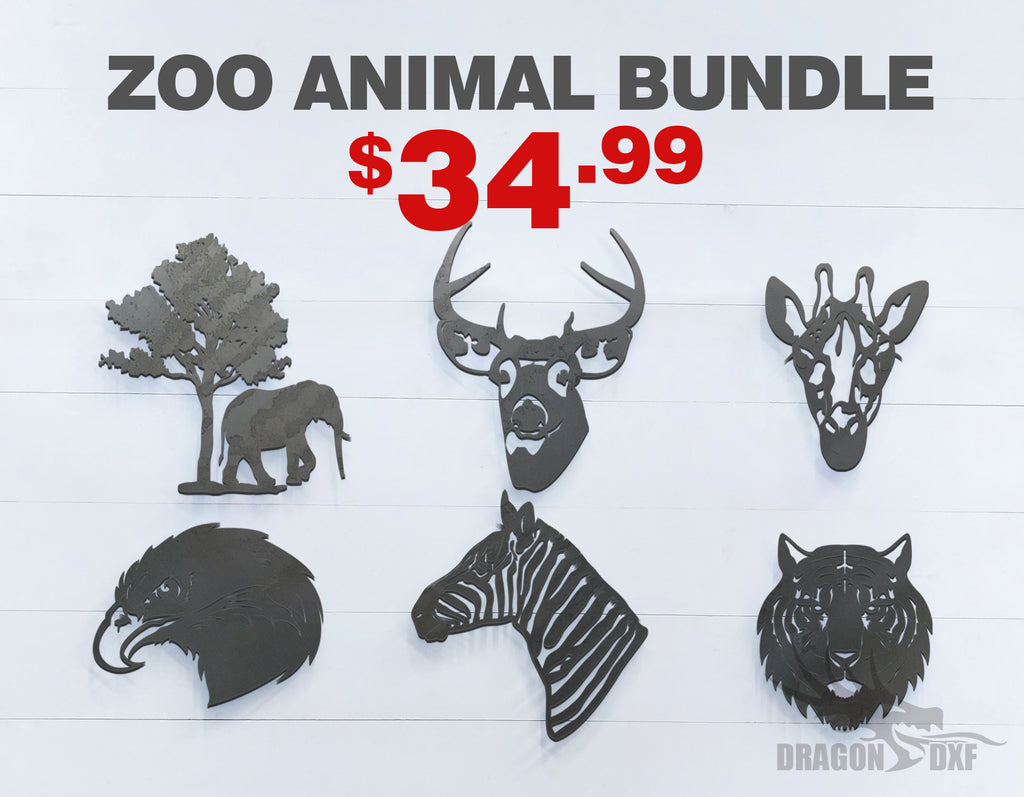 Zoo Animals Bundle - DXF Download — DragonDXF
