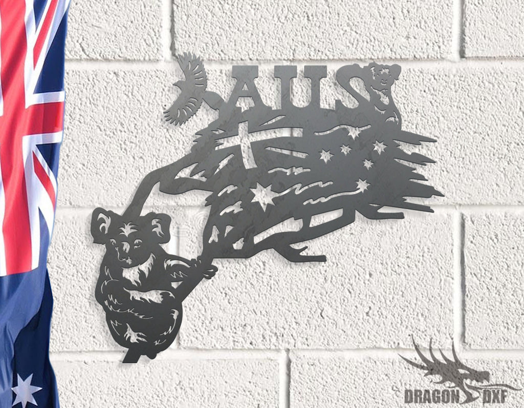 Australian Design 3 - Australian Flag - DXF Download — DragonDXF