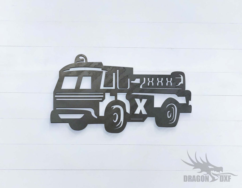 Fire Engine 1 Right View - DXF Download — DragonDXF